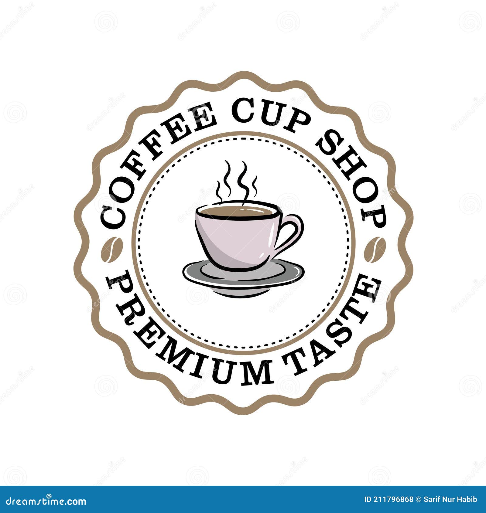 Coffee Shop round badges stock vector. Illustration of product - 211796868