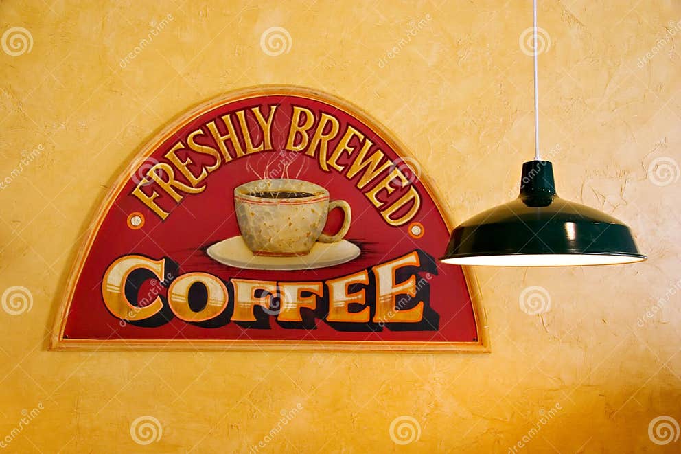 Coffee Shop Sign stock image. Image of sign, light, cozy - 1631233
