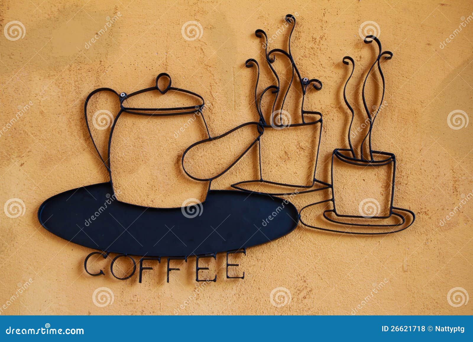 Coffee shop sign stock photo. Image of plate, coffee - 26621718
