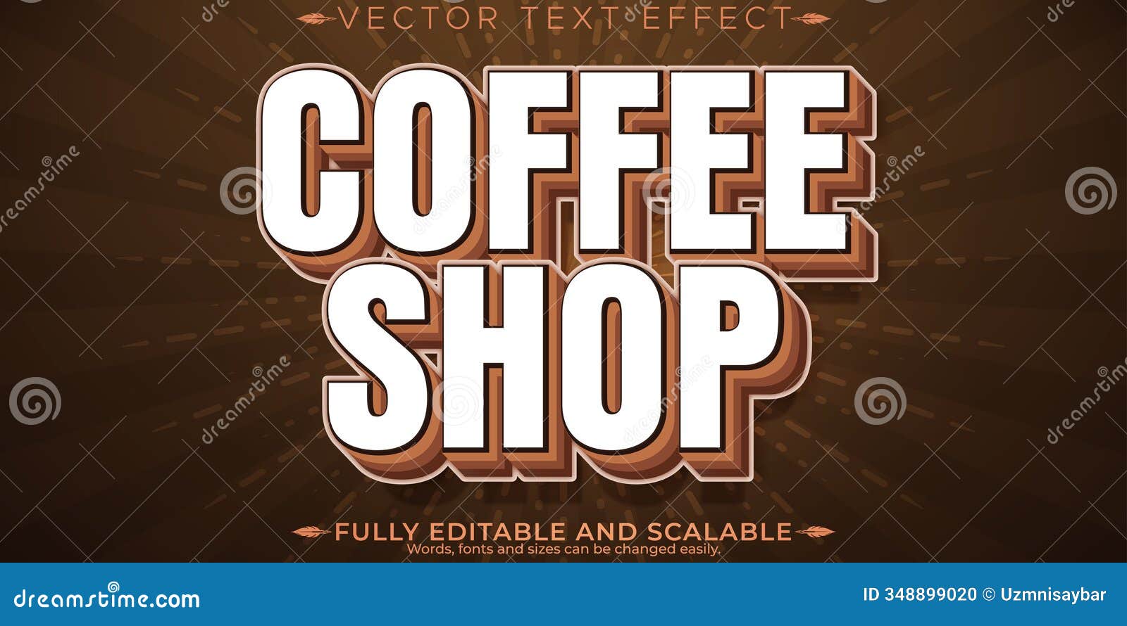 Coffee Shop Text Effect, Editable Espresso and Hot Text Style Stock ...