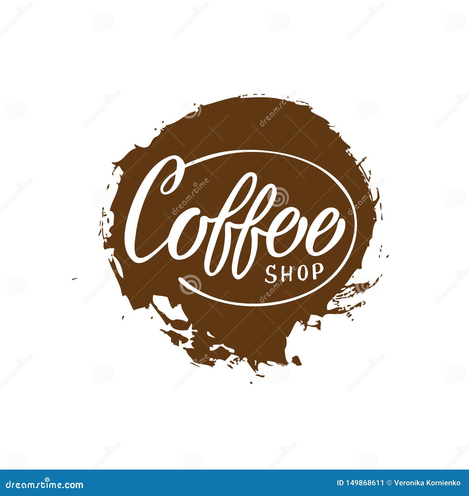 Coffee Shop Text Logo. Trendy Calligraphy Banner Stock Vector ...