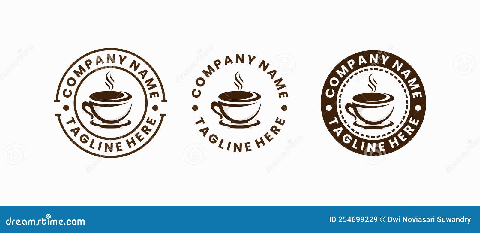 Emblem or Stamp Cpffe Shope Logo Design Template Stock Vector ...