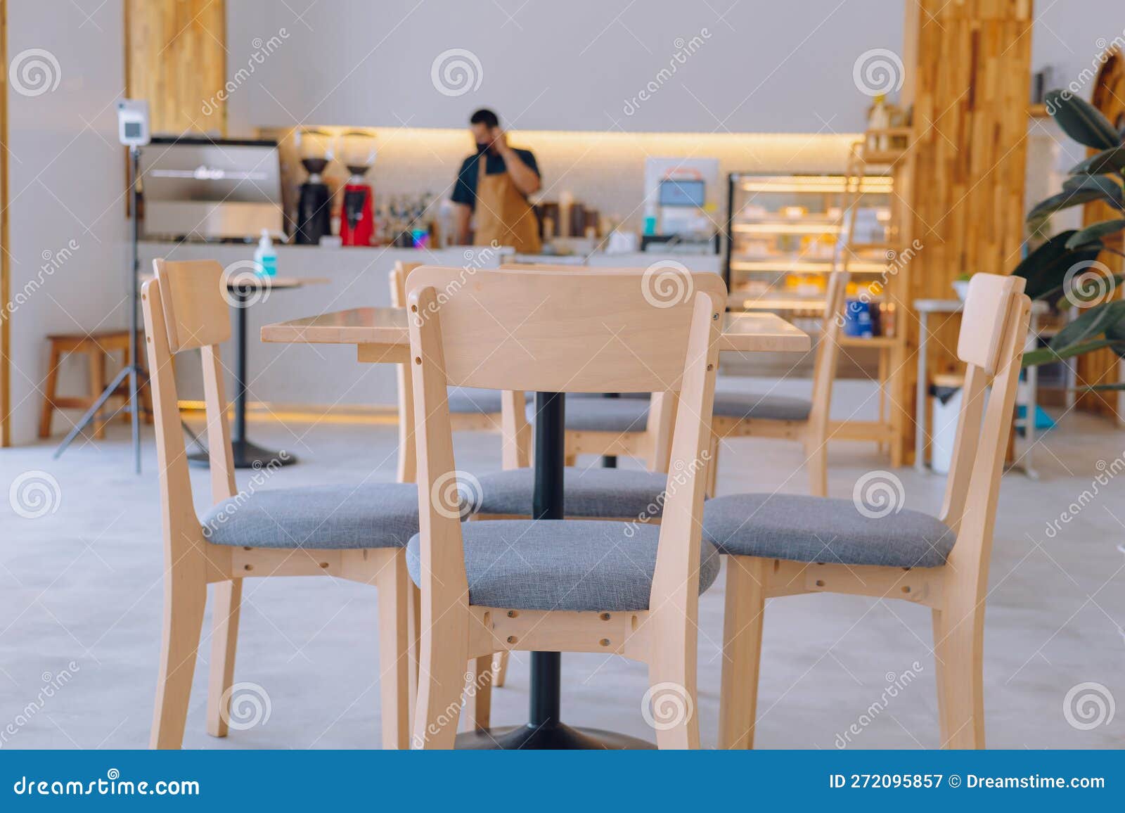 Coffee Shops with Tables are Empty by Noon Stock Image - Image of ...