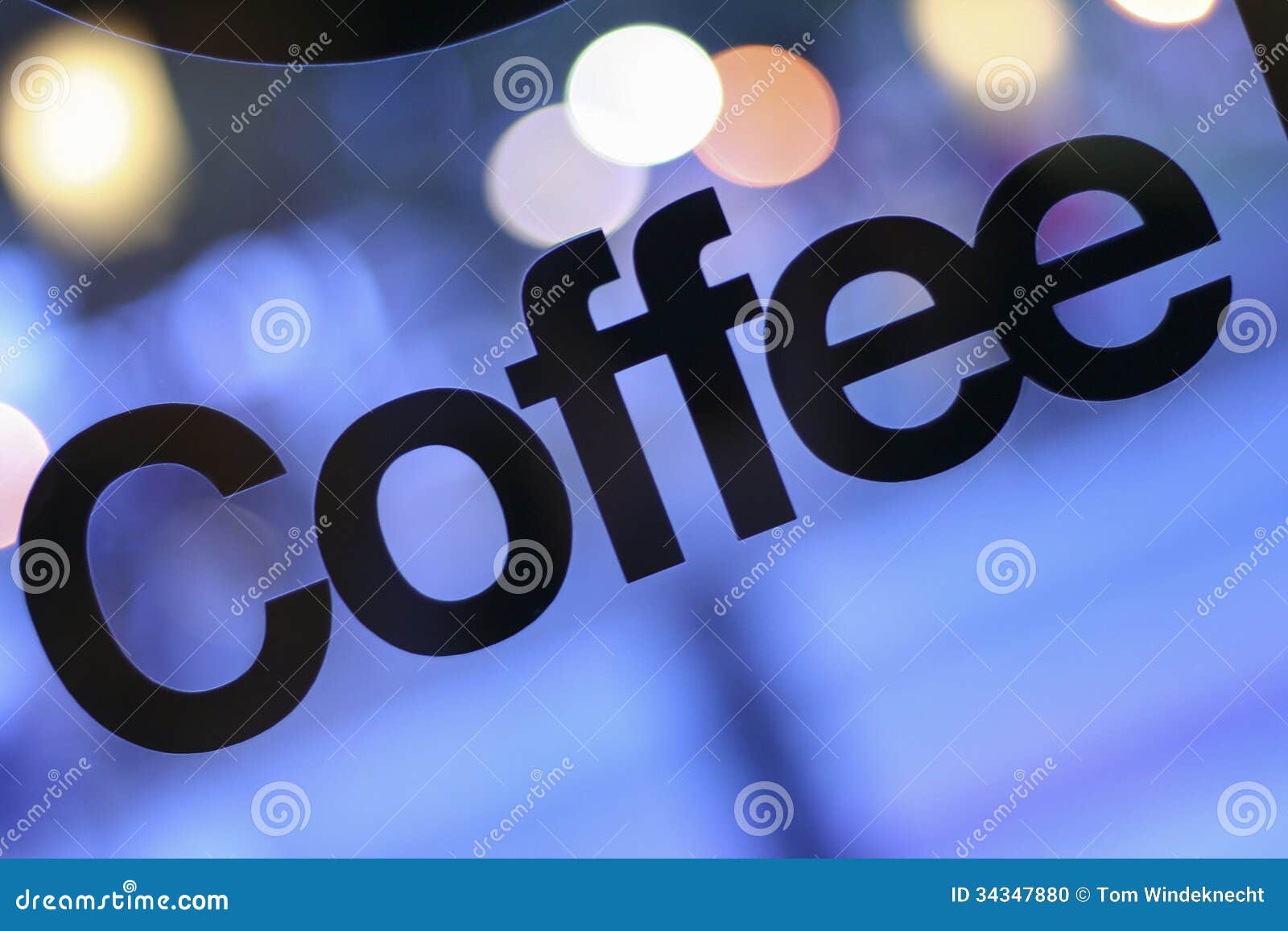 Coffee Sign in Window stock photo. Image of open, coffee - 34347880