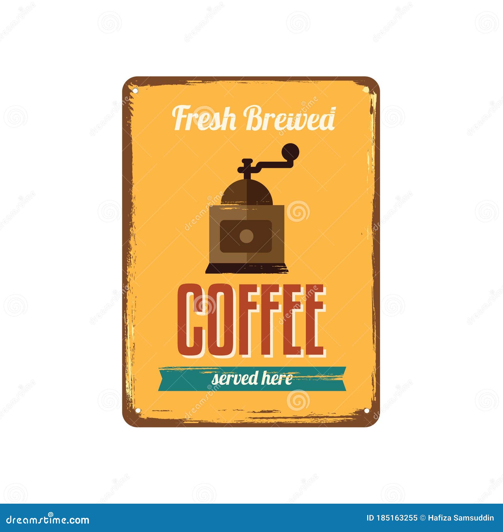 Coffee Signboard. Vector Illustration Decorative Design Stock Vector ...