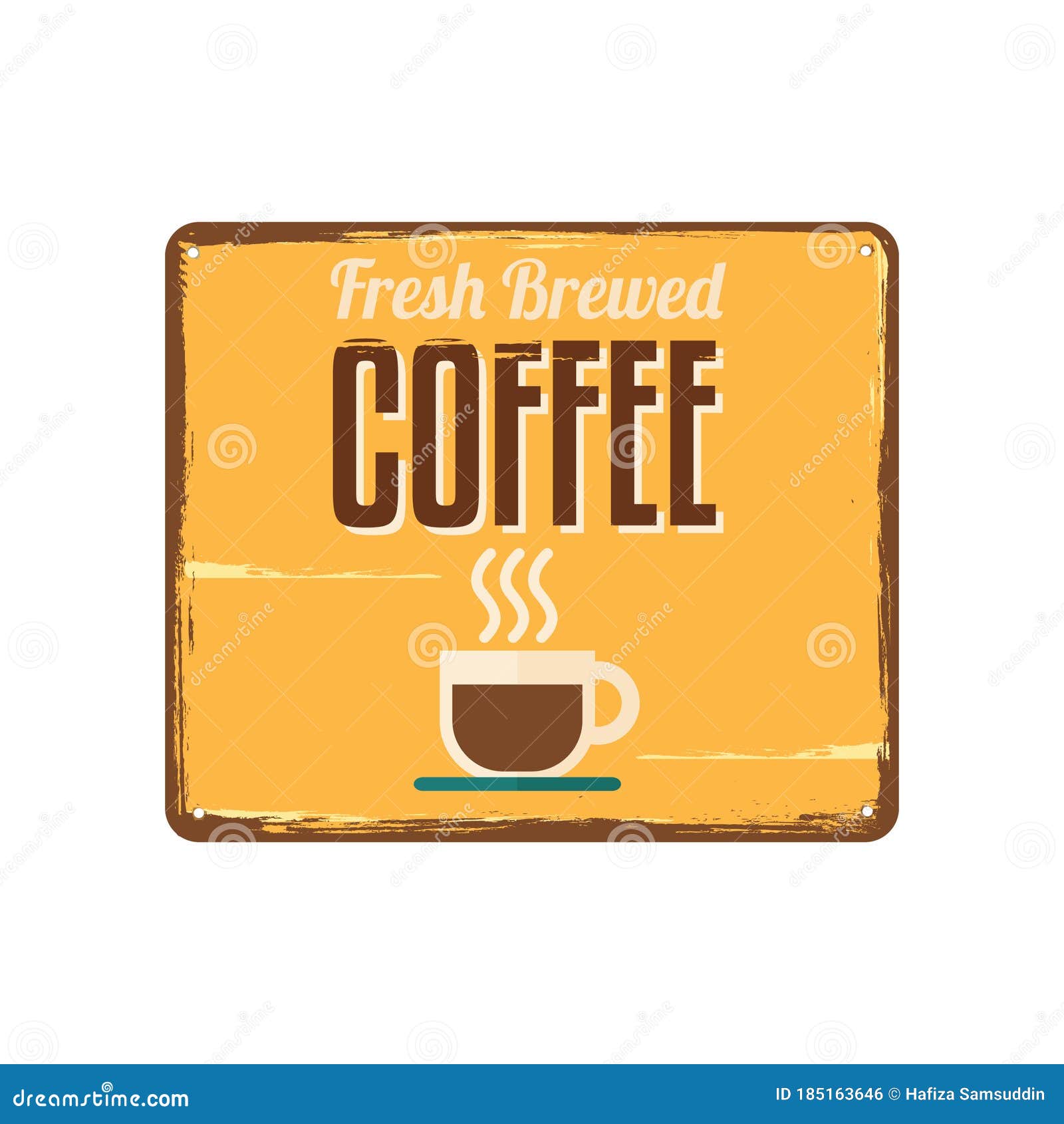 Coffee Signboard. Vector Illustration Decorative Design Stock Vector ...