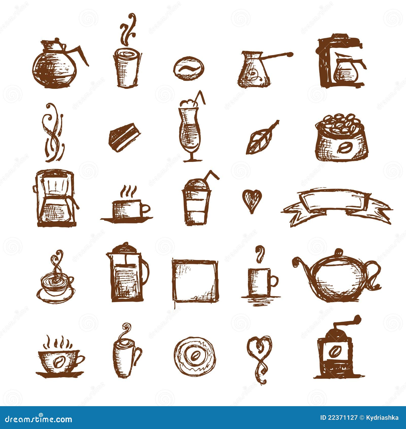 Coffee Sketch Cartoon Vector | CartoonDealer.com #70378411