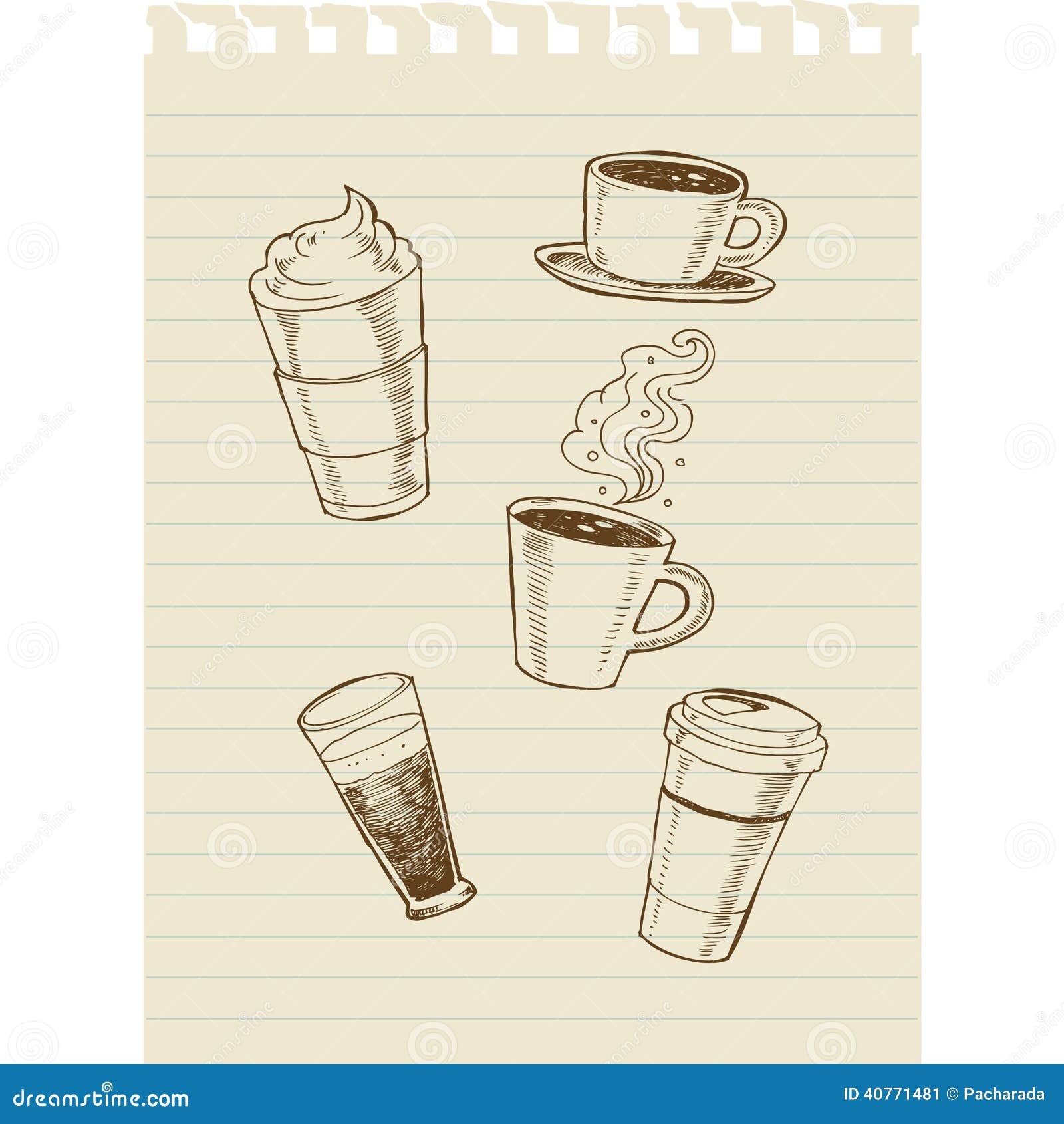 Coffee sketch2 stock vector. Illustration of freehand - 40771481