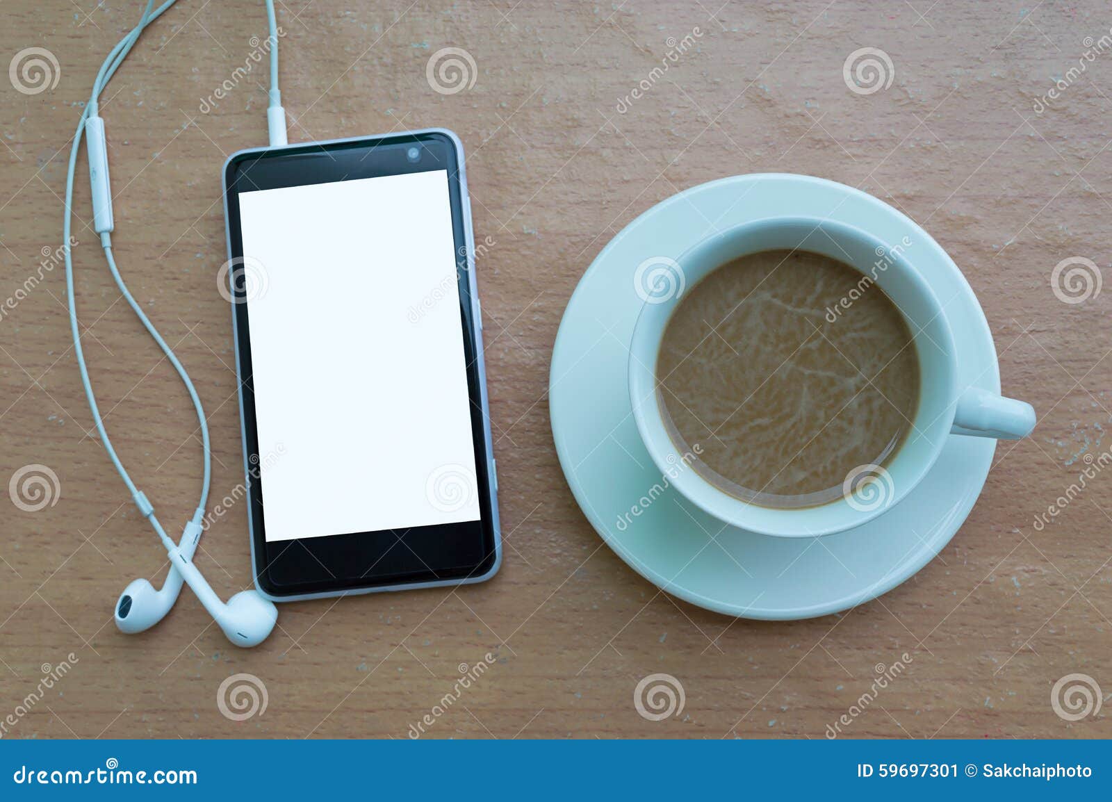 Coffee with Smartphone and Headphones Stock Image - Image of breakfast ...