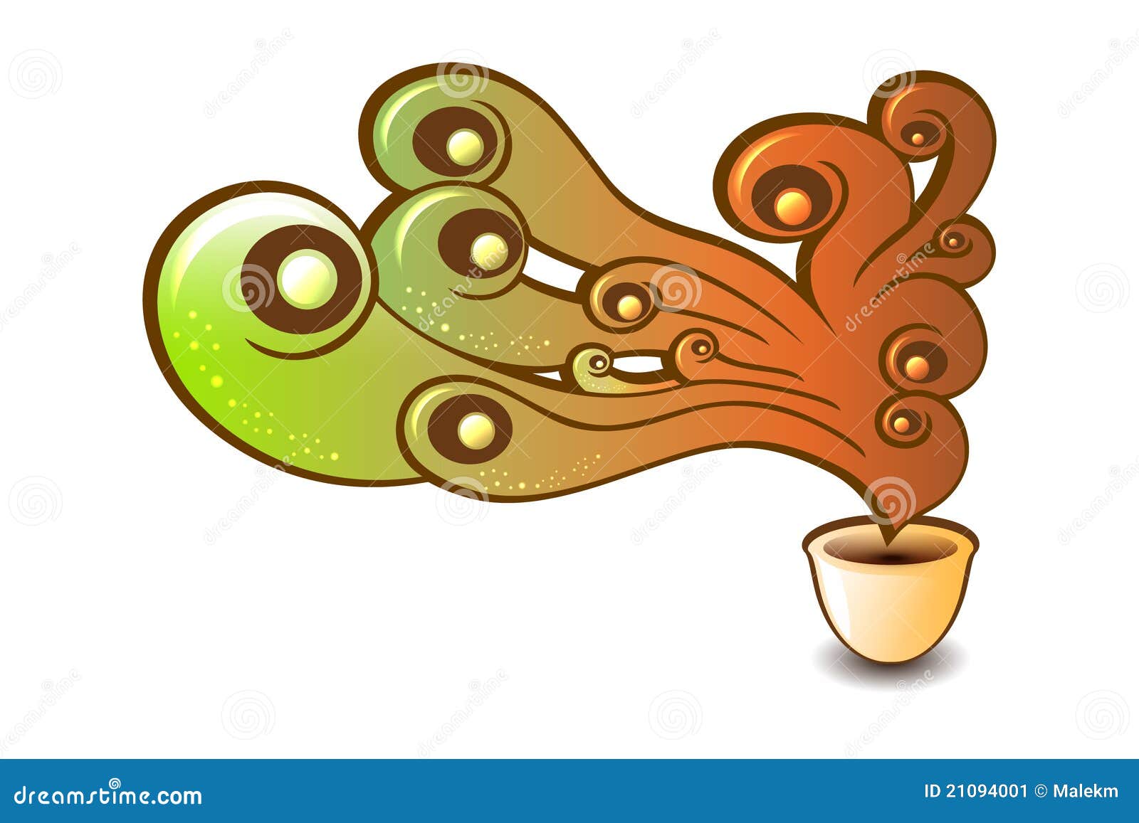 Coffee smoke stock vector. Illustration of brown, graphic - 21094001