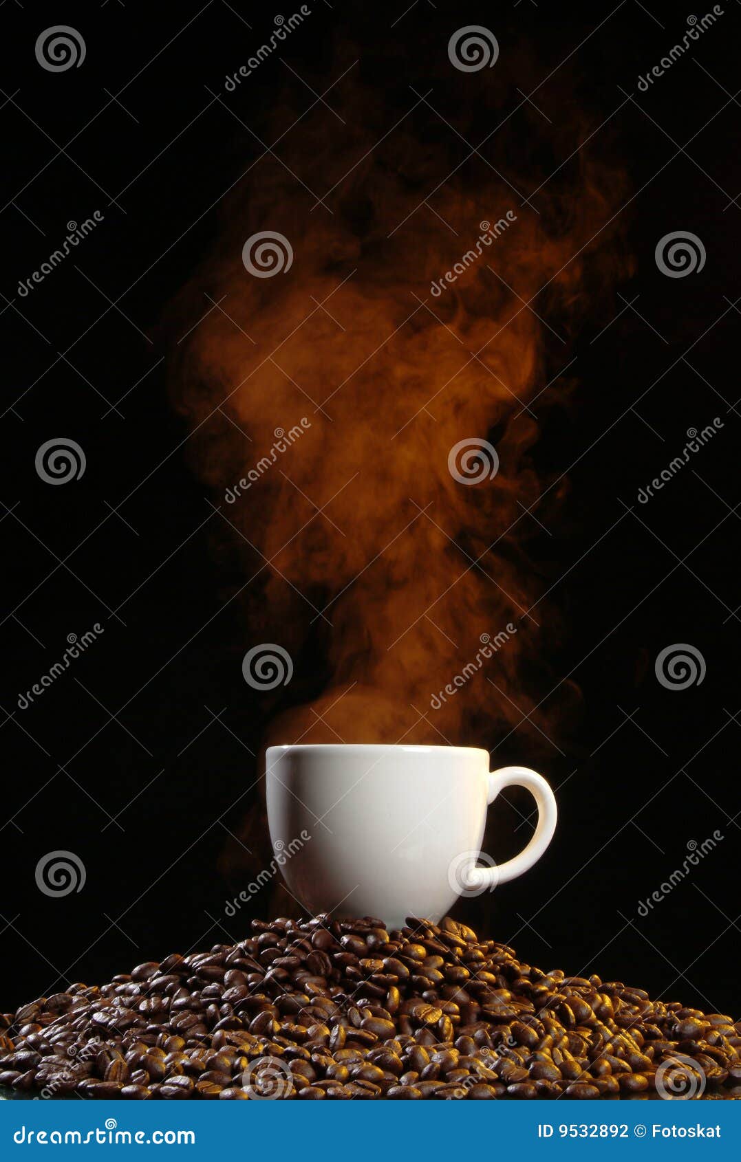 Coffee and Smoke stock photo. Image of breakfast, bean - 9532892