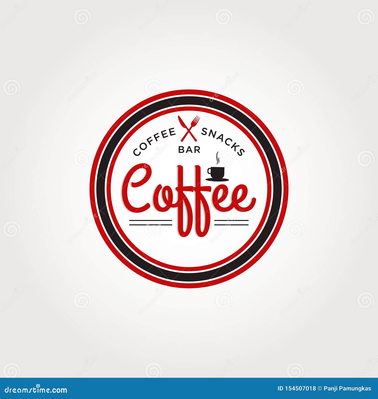 Coffee Snack Bar Logo Symbol Stock Illustration - Illustration of retro ...