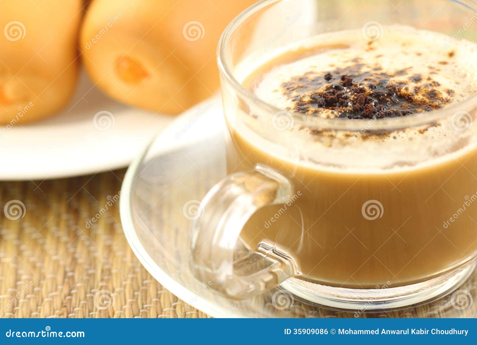 Coffee with snacks stock photo. Image of water, plate - 35909086