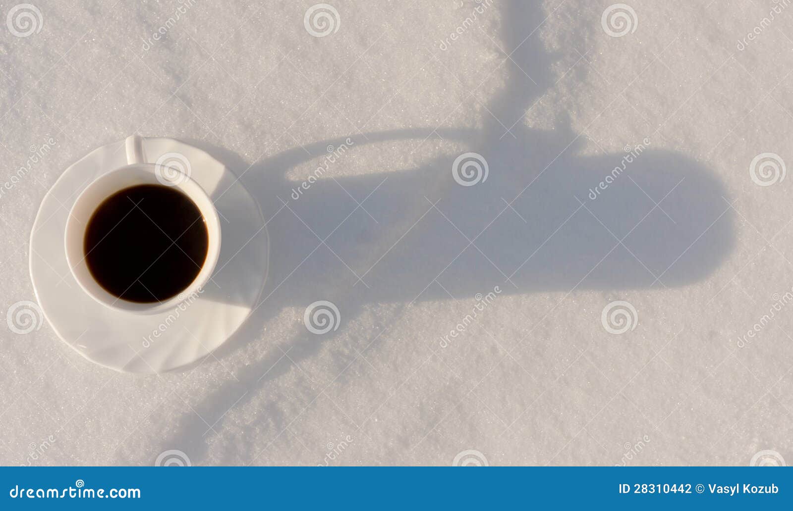 Coffee in the Snow stock photo. Image of cafe, snowy - 28310442