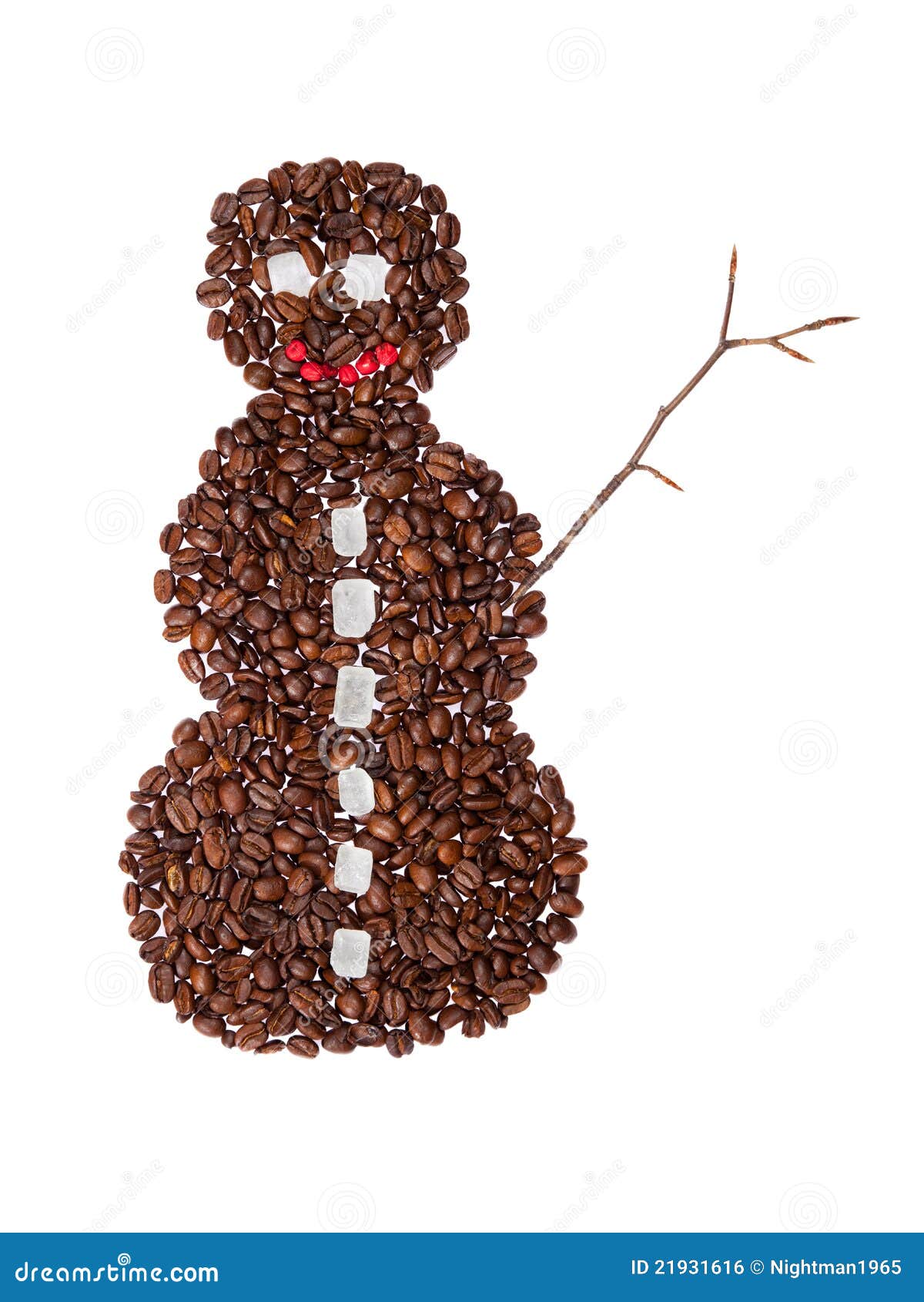 Coffee Snowman stock photo. Image of close, grind, creative - 21931616