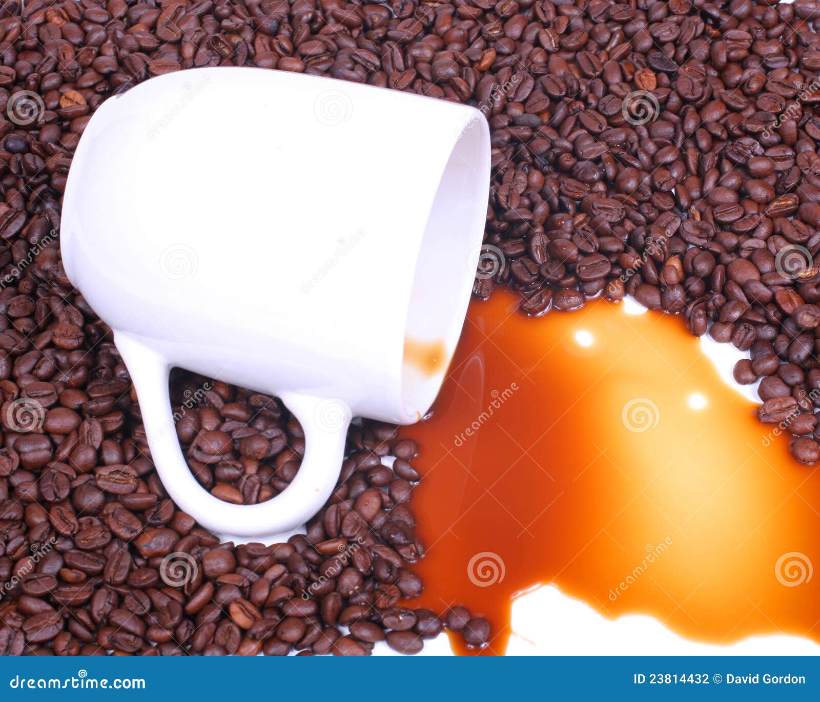 Coffee Spill stock photo. Image of caffine, bean, drink - 23814432