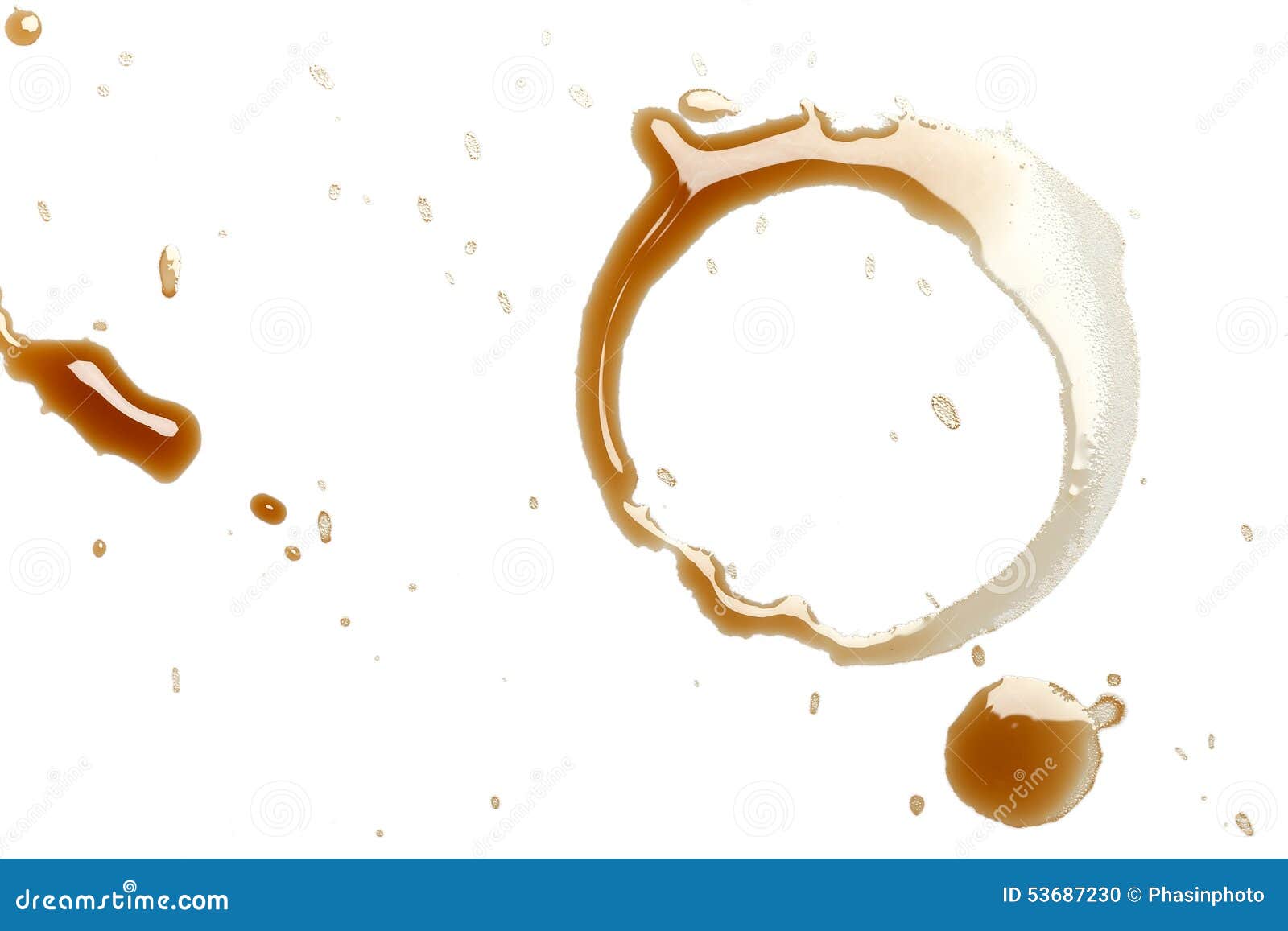 Coffee Spill Stain Accident White Background Stock Photo - Image of ...