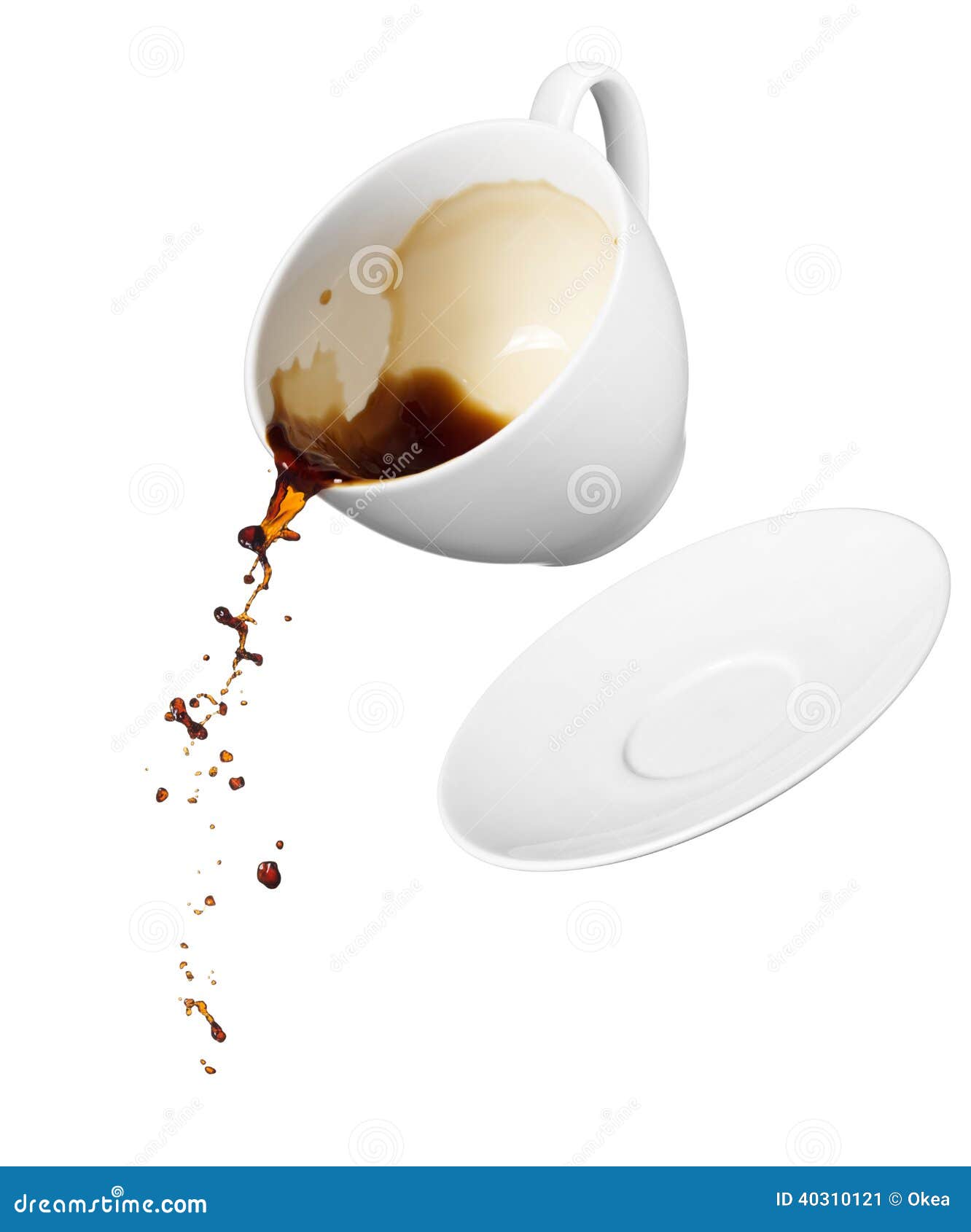 Coffee spilling stock image. Image of black, isolated - 40310121