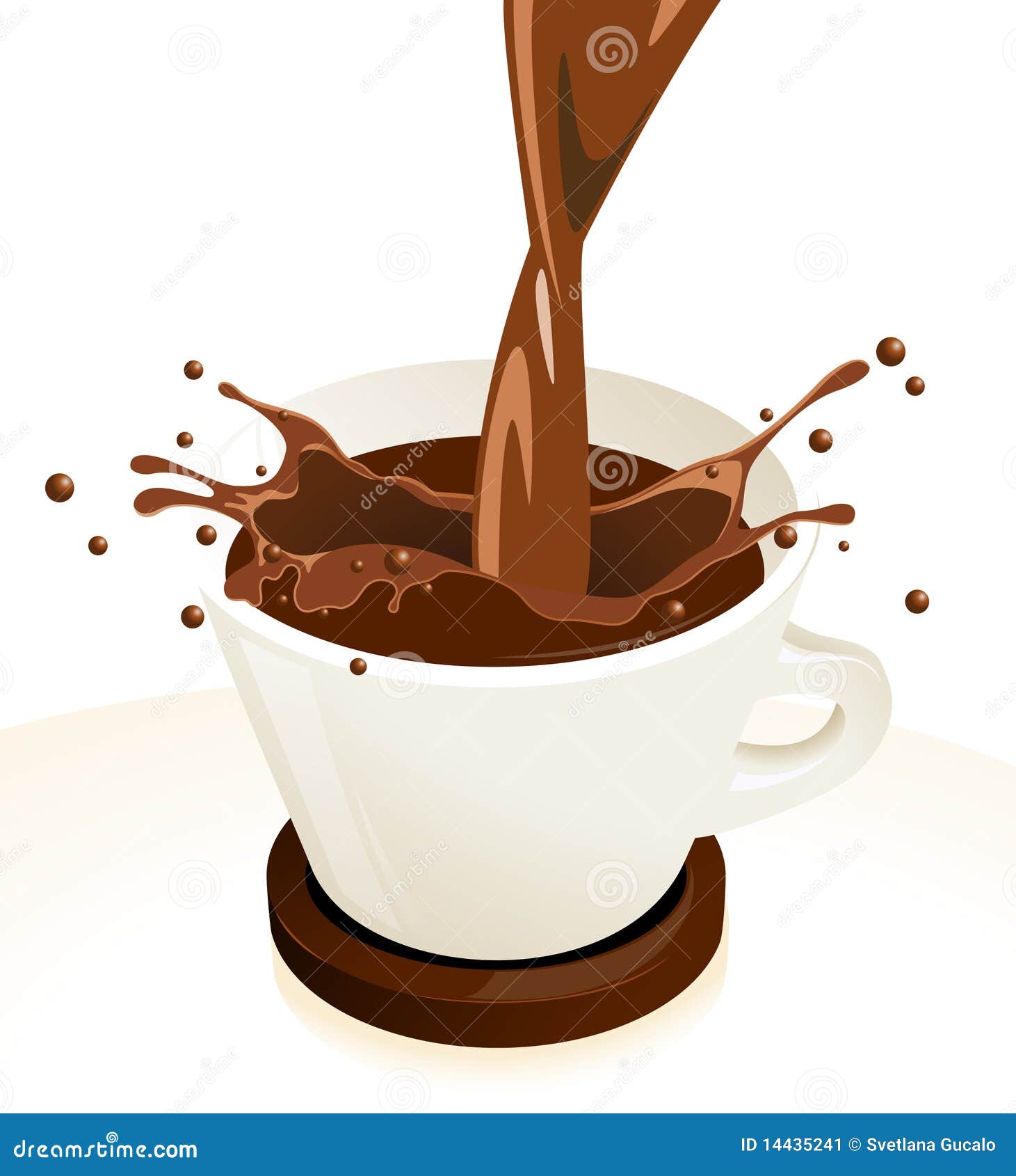 Coffee Splash Flat Cartoon Illustration | CartoonDealer.com #230704542