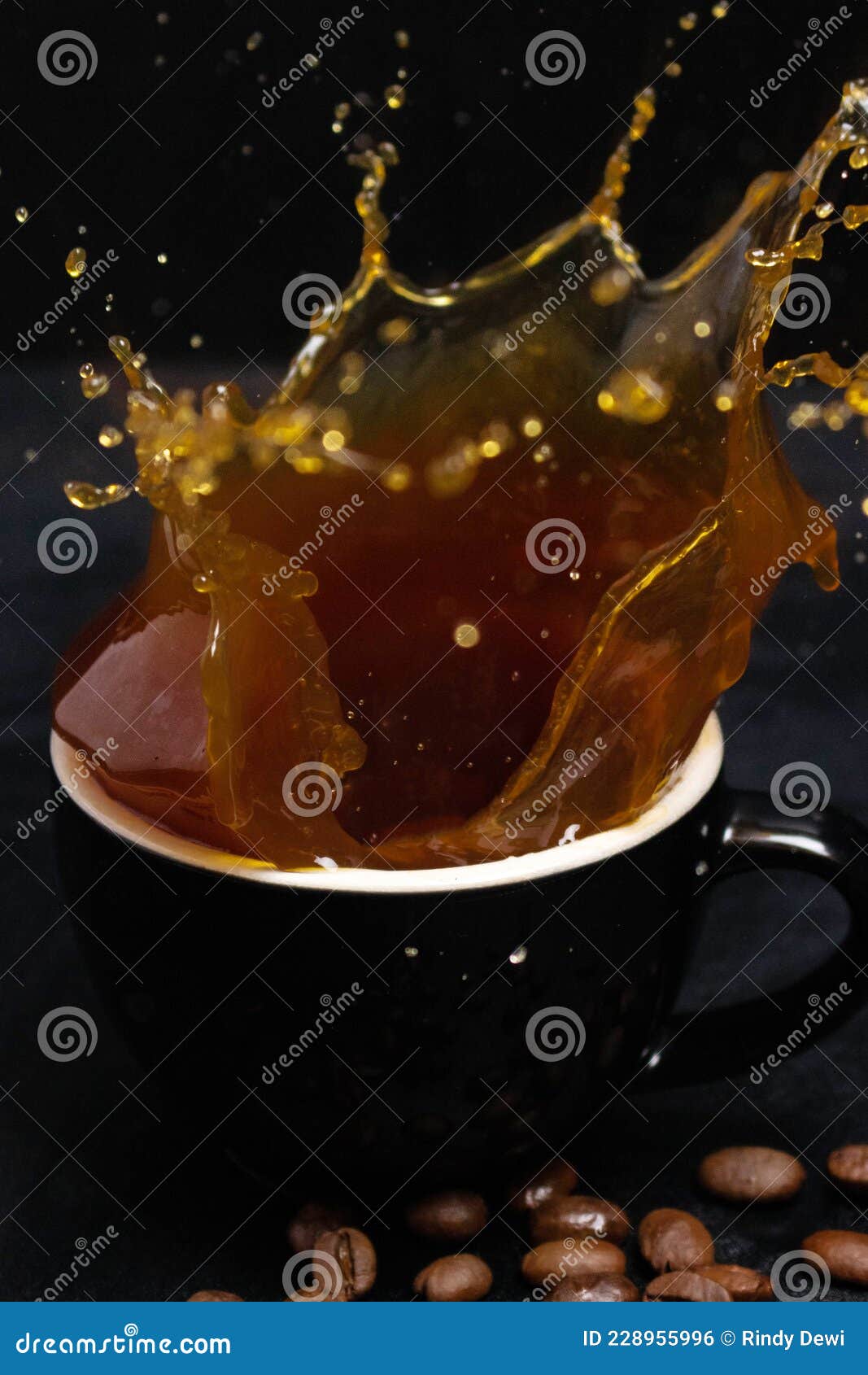 Coffee Splash stock photo. Image of splash, coffee, americano - 228955996