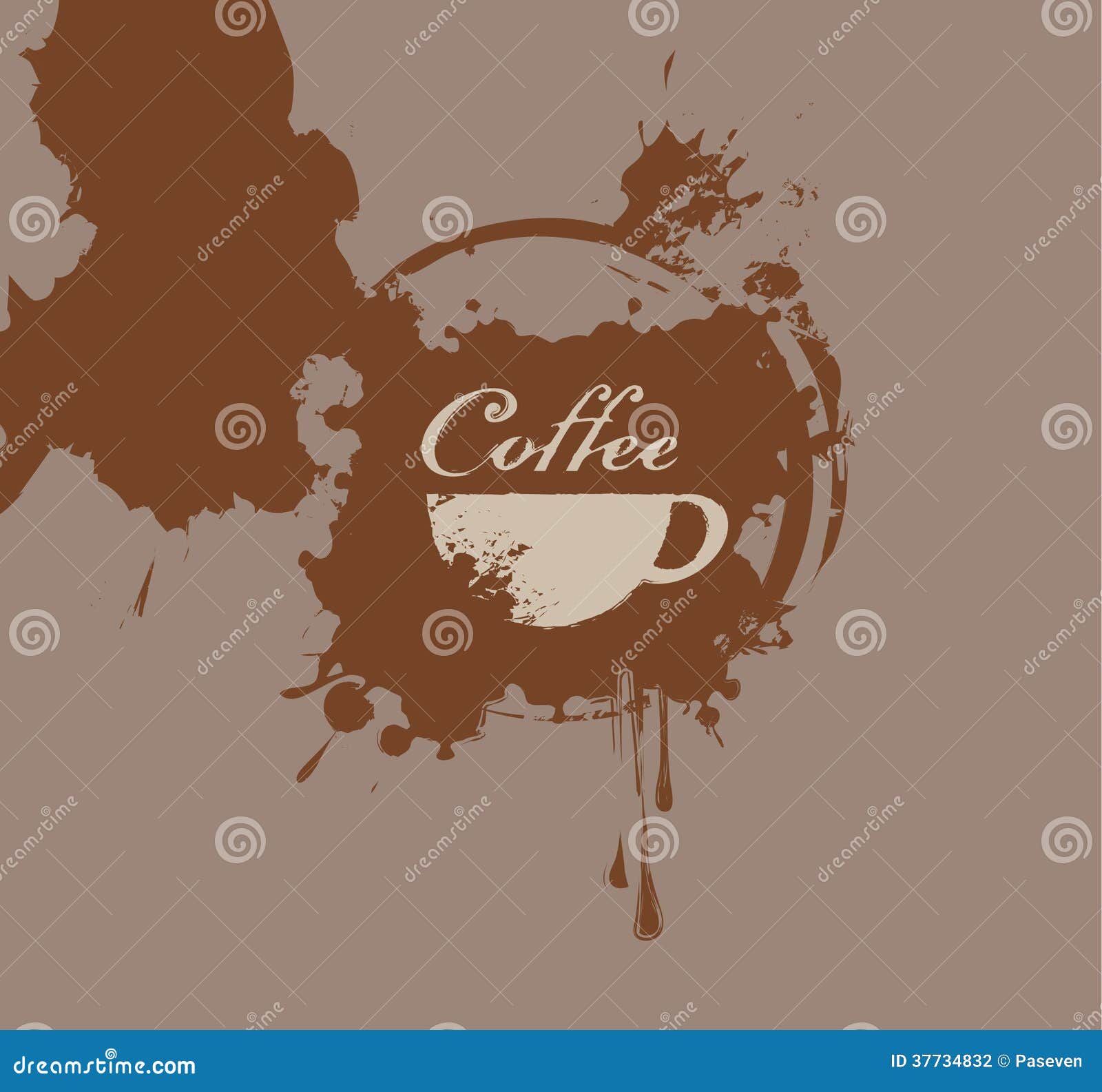 Coffee splash stock vector. Illustration of coffee, stamp - 37734832