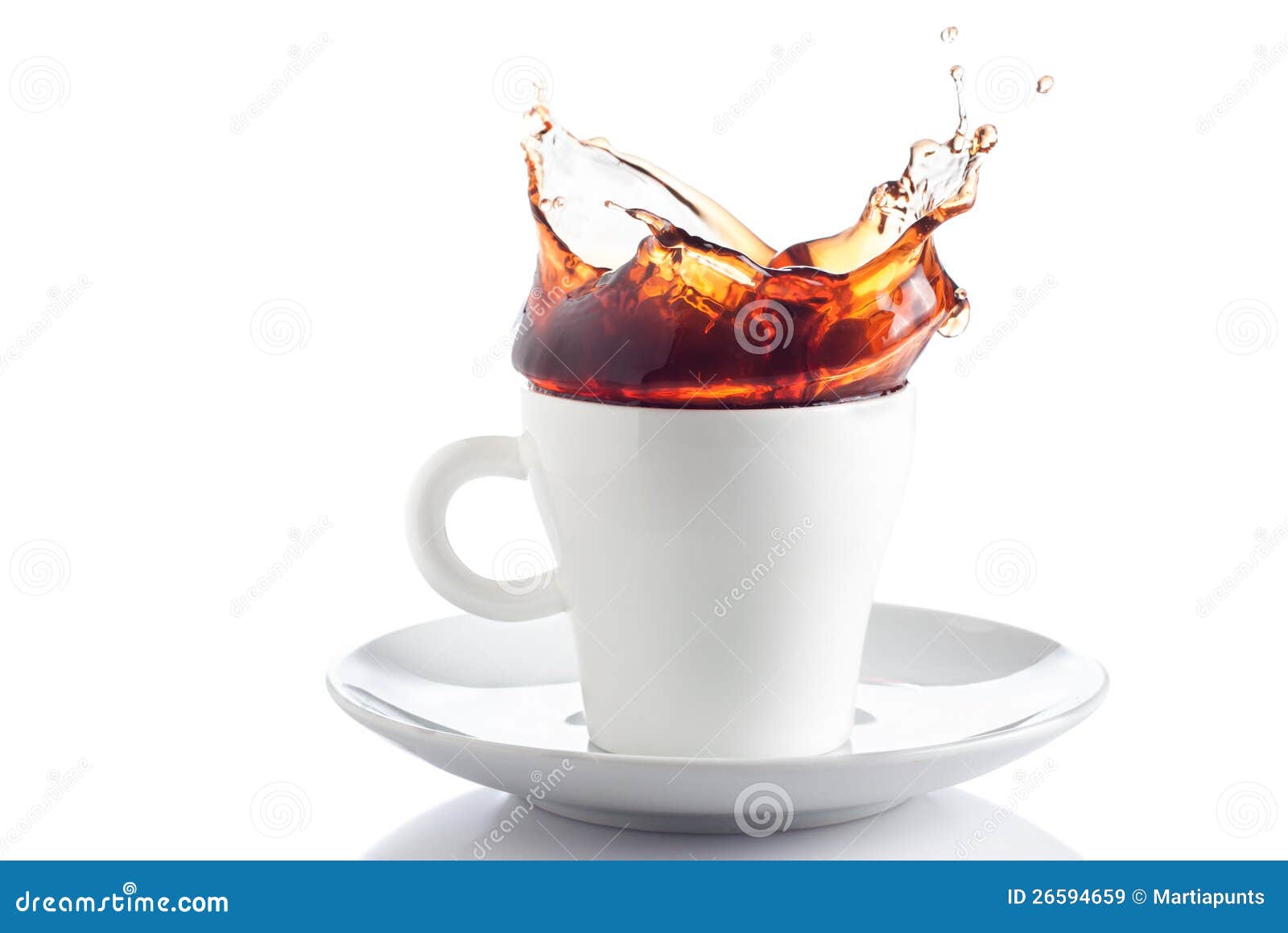 Coffee splash in a cup stock image. Image of espresso - 26594659