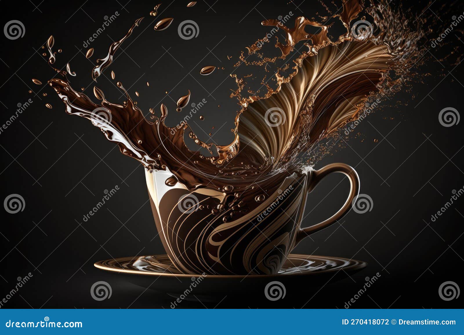 Coffee Splash into a Cup Captures the Excitement and Energy of the ...