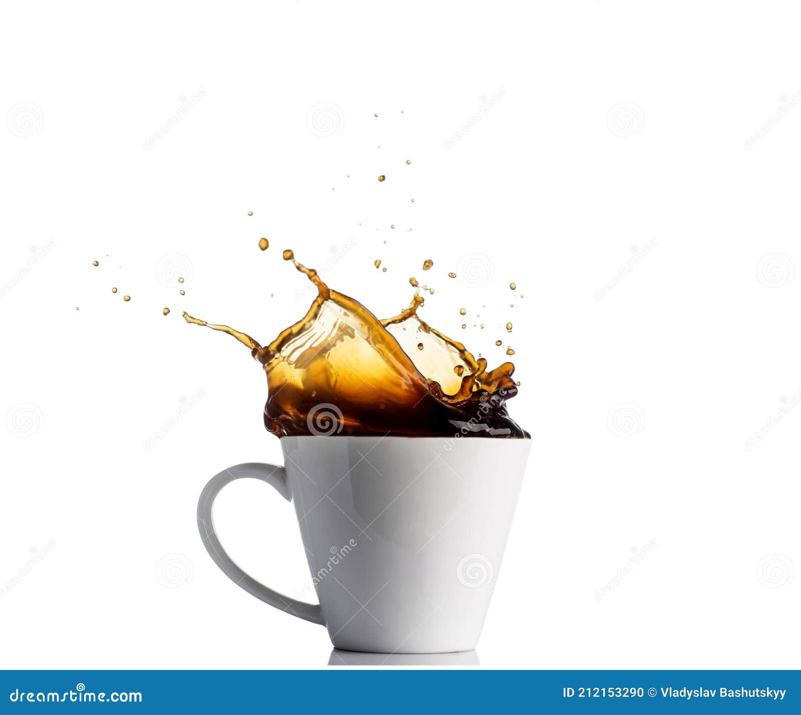 Coffee splash from a cup stock photo. Image of porcelain - 212153290