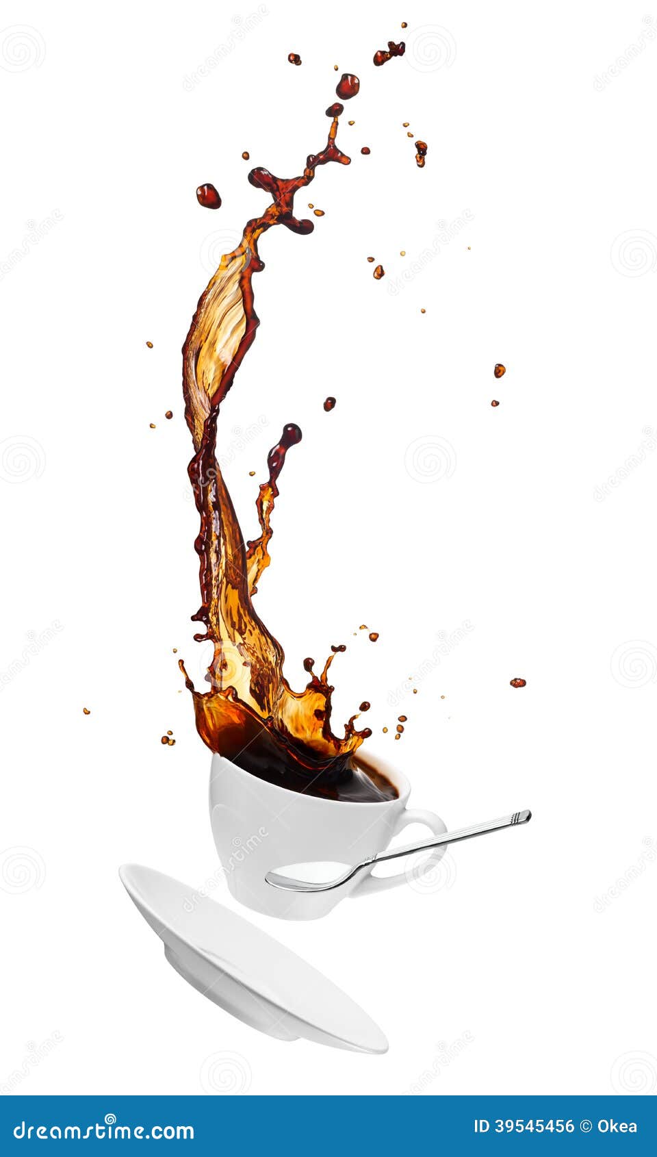 Coffee splash stock photo. Image of drop, white, black - 39545456