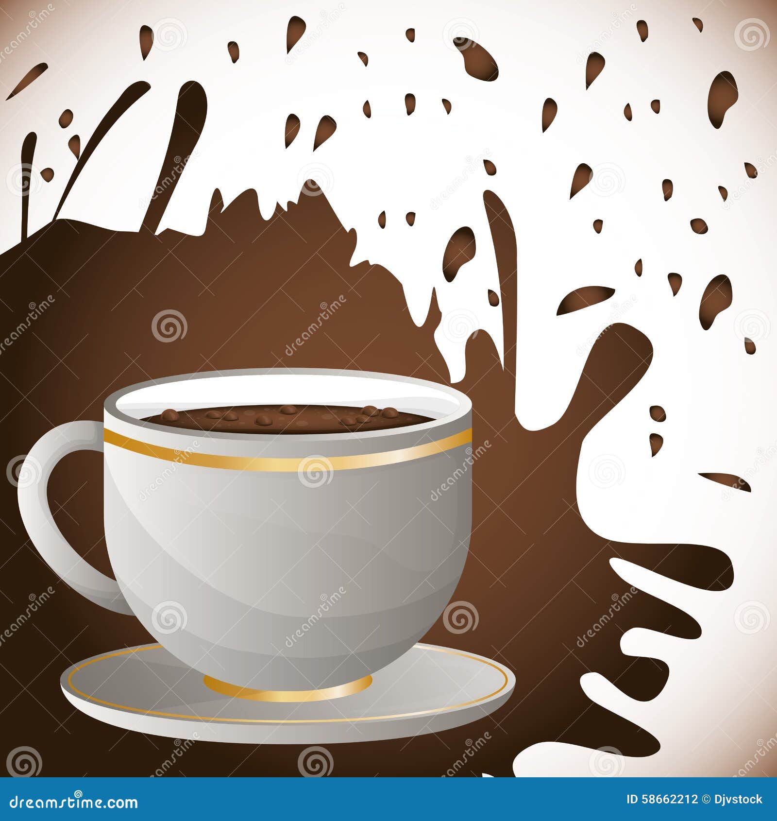 Coffee splash design stock vector. Illustration of drink - 58662212