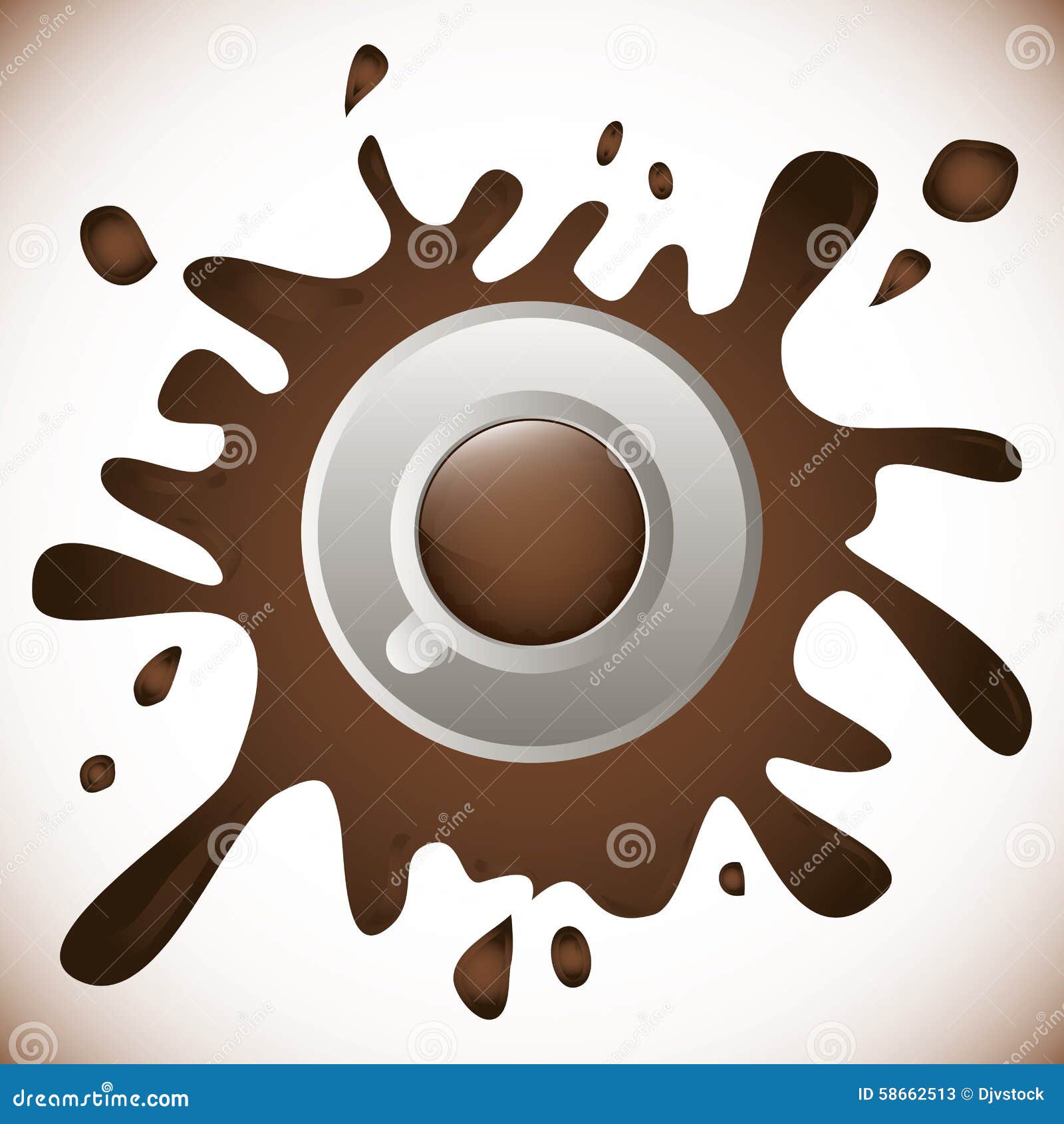 Coffee splash design stock vector. Illustration of gastronomy - 58662513