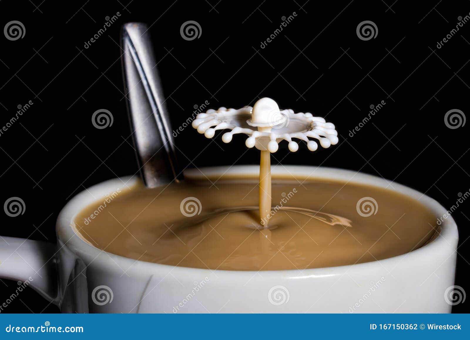 Coffee Splash stock photo. Image of coffee, liquid, milk - 167150362