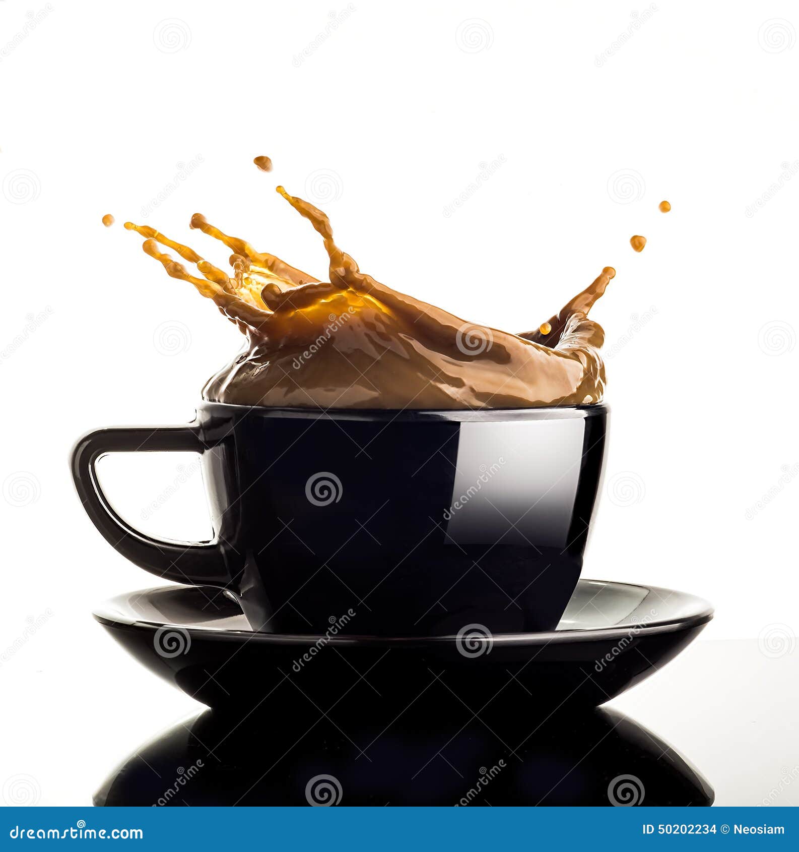 Coffee splash stock photo. Image of container, cappuccino - 50202234