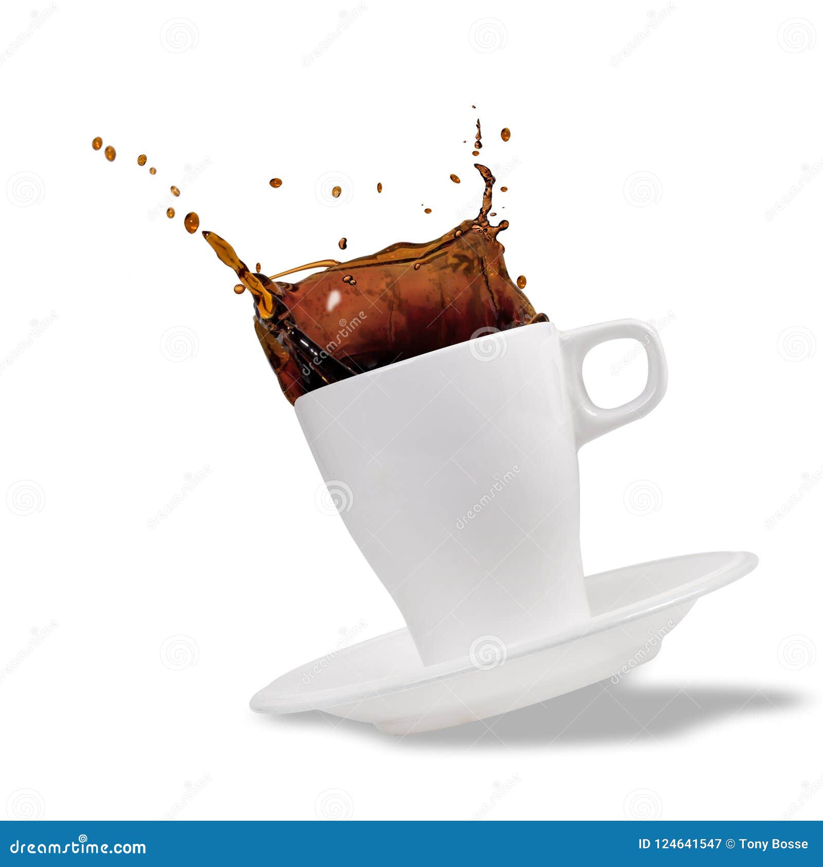 Coffee Splash on a White Background Stock Image - Image of drinks ...