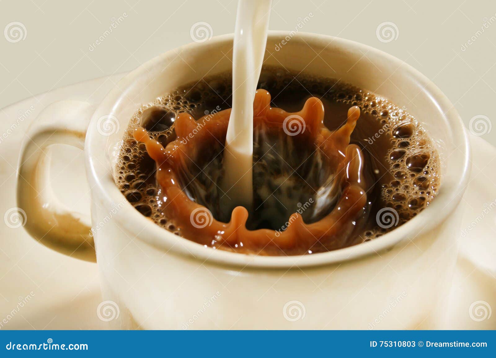 Coffee splash stock image. Image of lunch, coffeebreak - 75310803