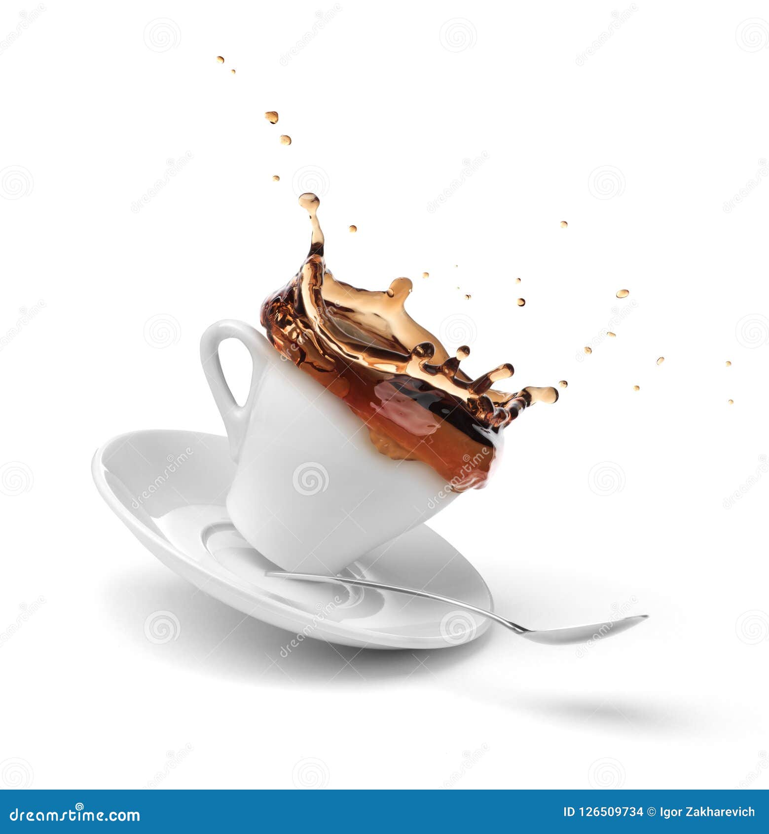 Coffee Splashing Out of a Cup Stock Photo - Image of energy, fresh ...
