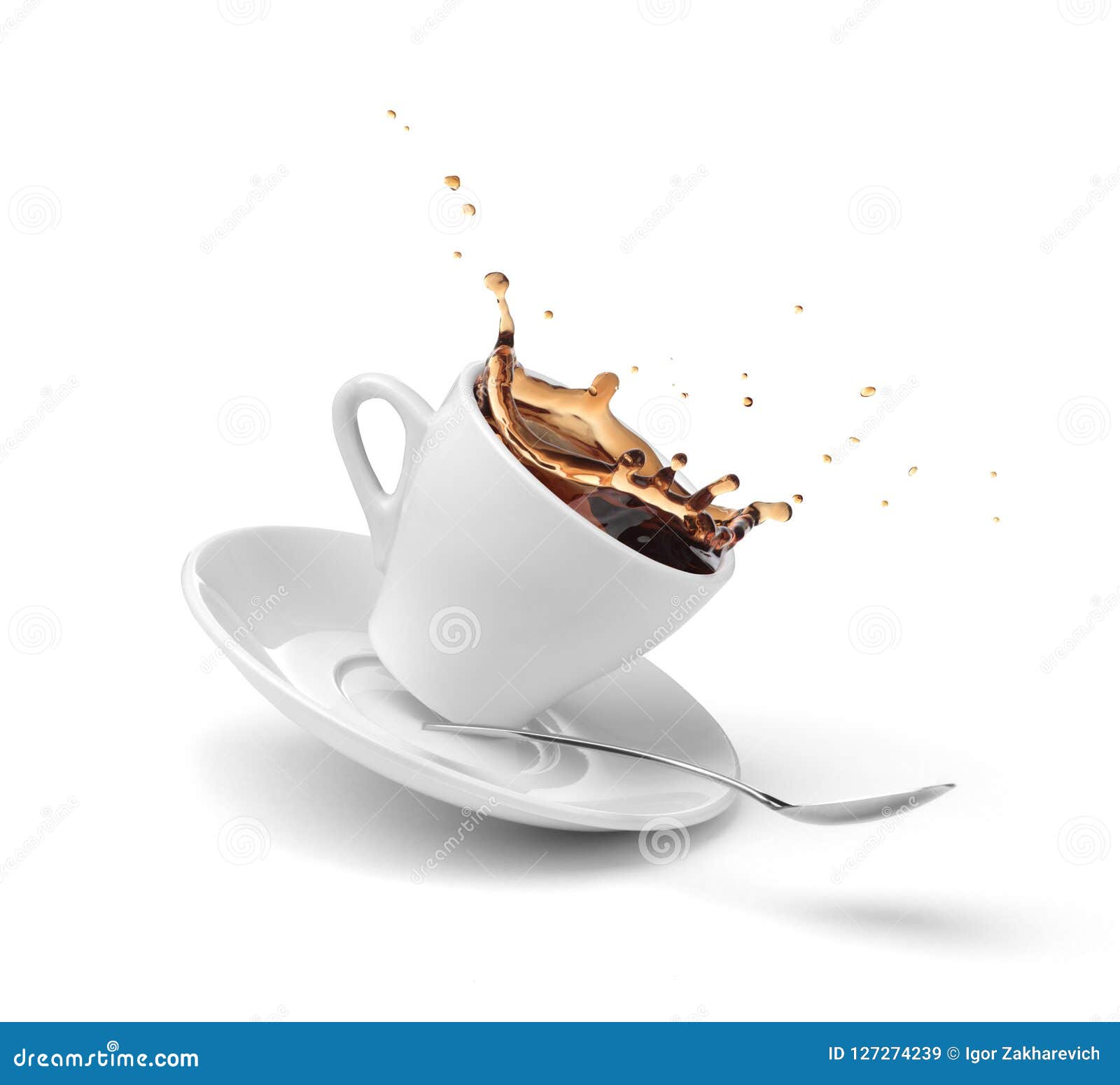 Coffee Splashing Out of a Cup Stock Image - Image of morning, java ...