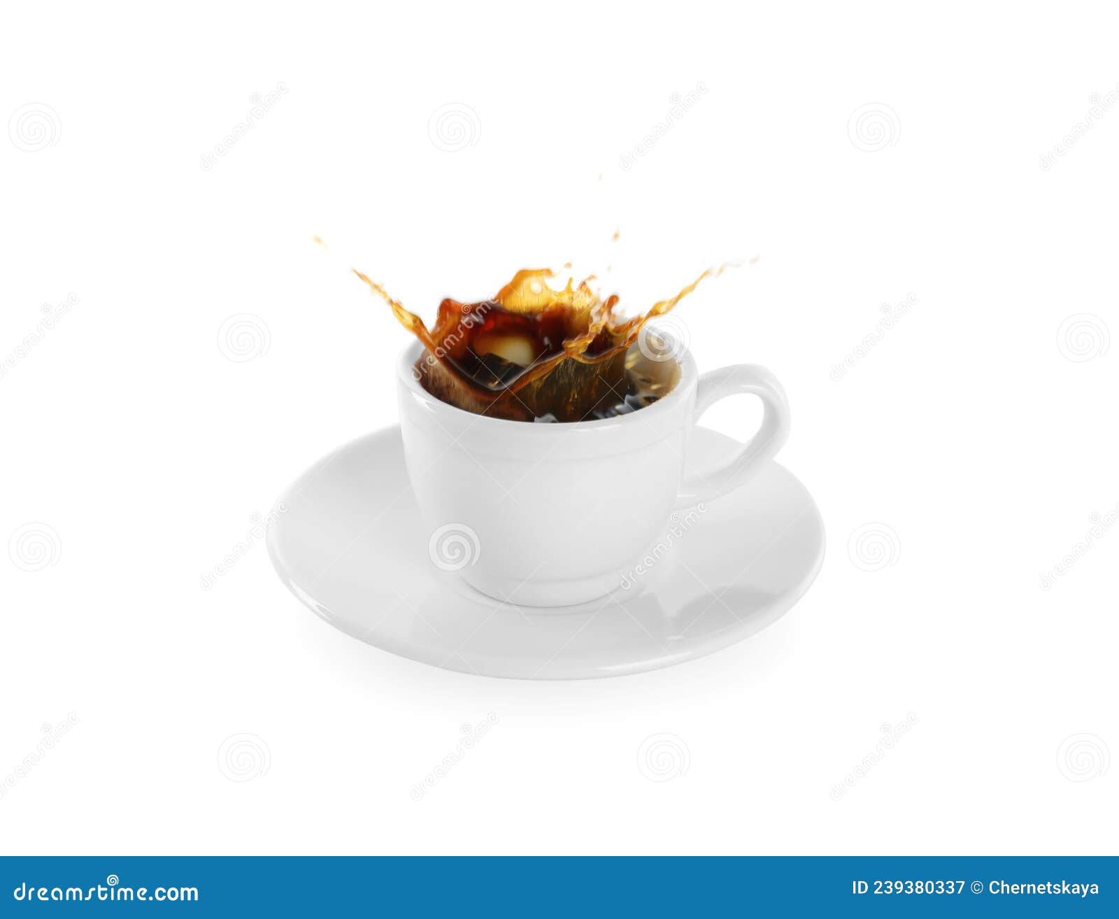 Coffee Splashing Out of Cup on White Background Stock Image - Image of ...