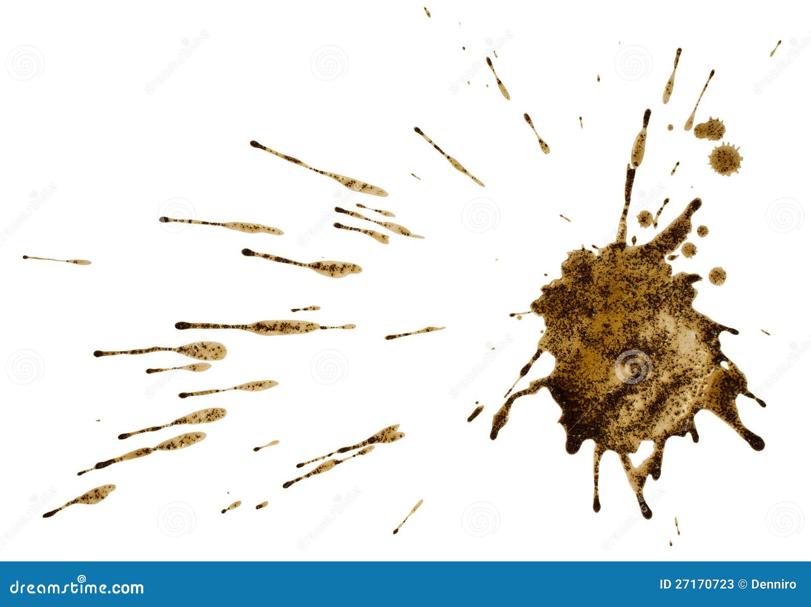Coffee Splatter Isolated on White. Path. Stock Image - Image of blotch ...