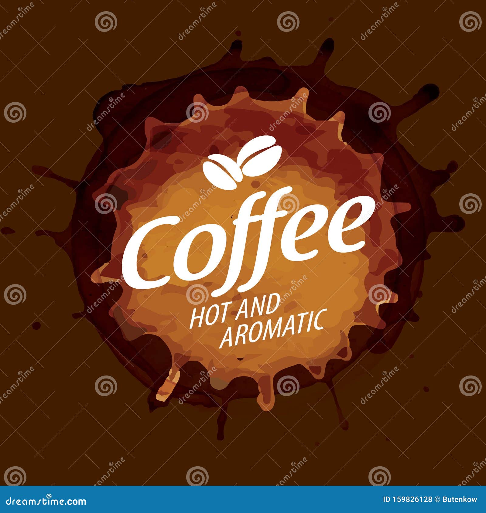 Coffee Splatter. Vector Illustration On White Background ...