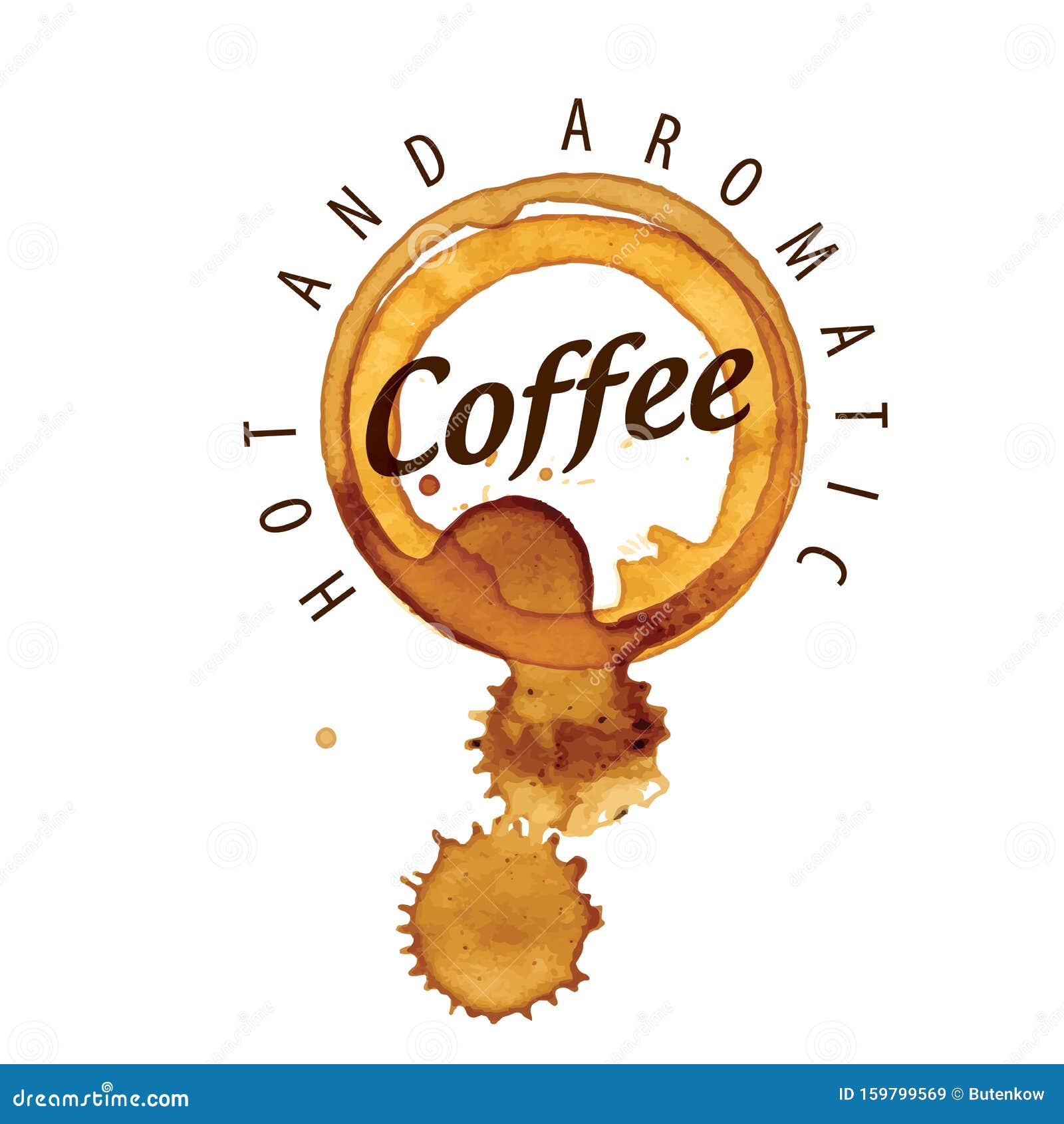 Coffee Splatter. Vector Illustration On Brown Background ...