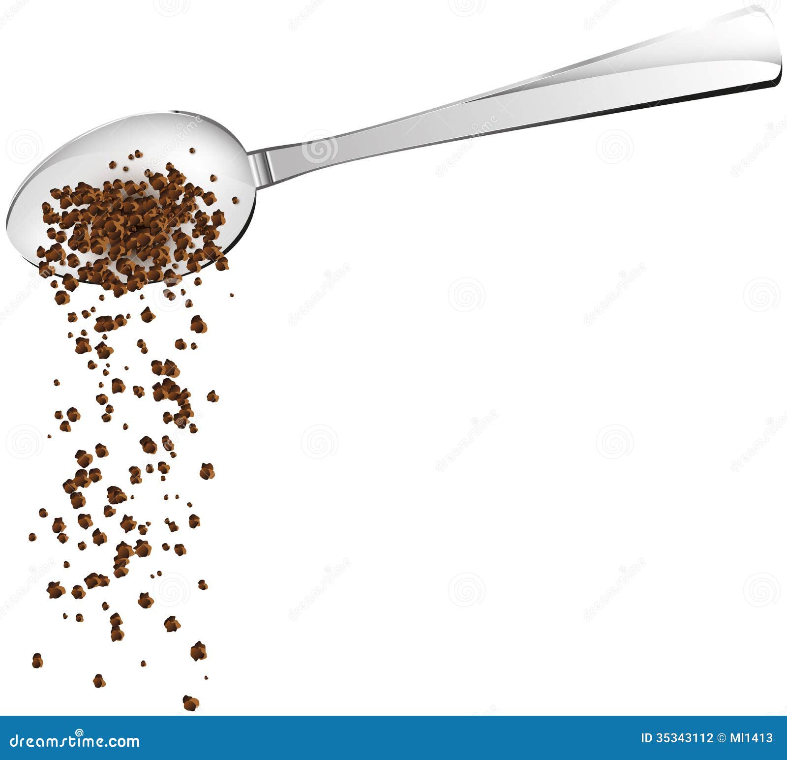 Coffee spoon stock vector. Illustration of coffee, crop - 35343112