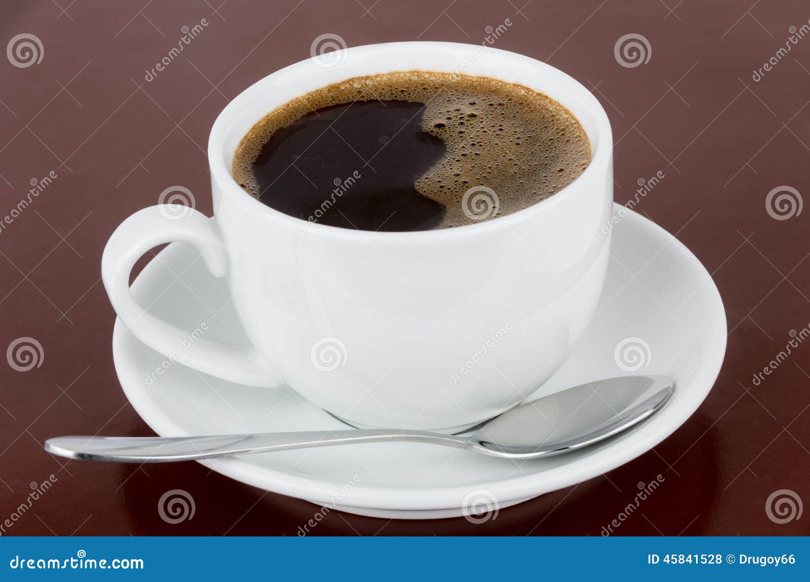 Coffee and spoon on desk stock photo. Image of spoon - 45841528