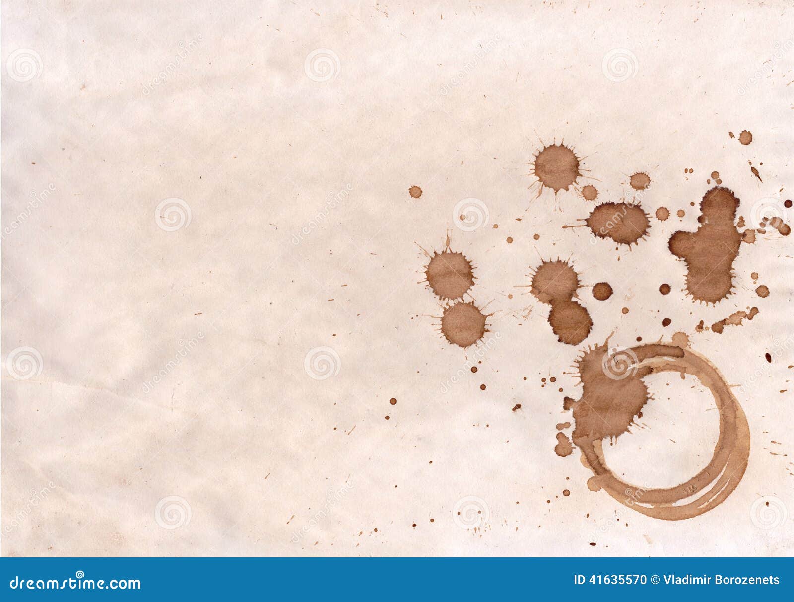 Coffee Spot on Old Paper Texture for Background Stock Photo - Image of ...