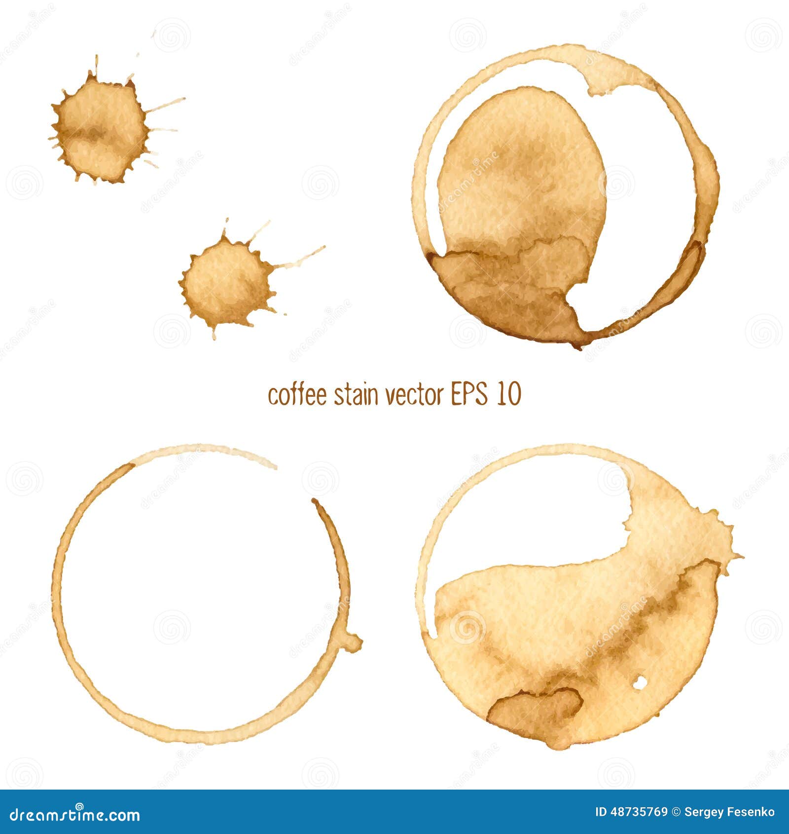 Coffee Stain stock vector. Illustration of drink, blot - 48735769
