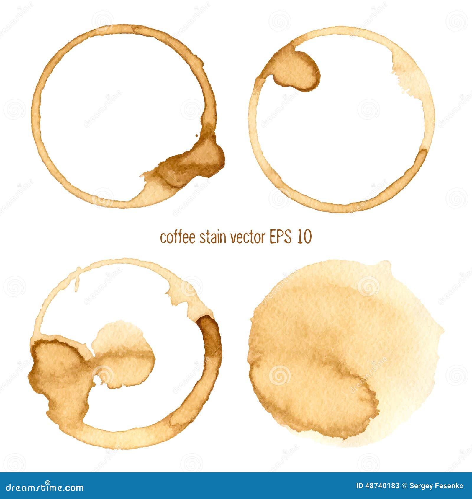 Coffee Stain stock vector. Illustration of blob, element - 48740183