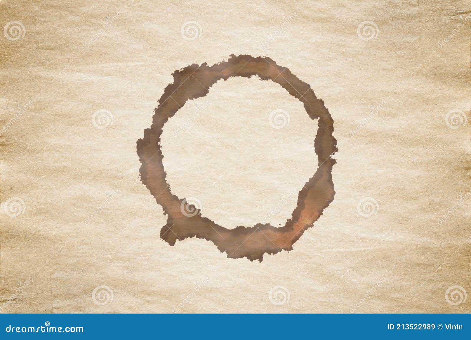 Coffee stain on paper stock image. Image of circle, drink - 213522989