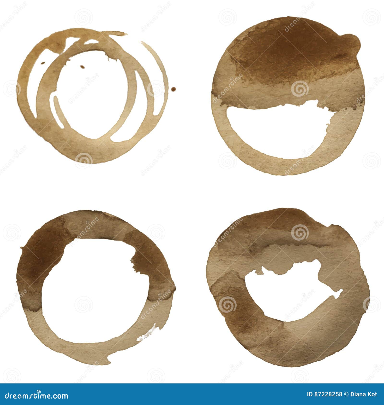 Coffee Stain Rings Vector stock illustration. Illustration of sheet ...