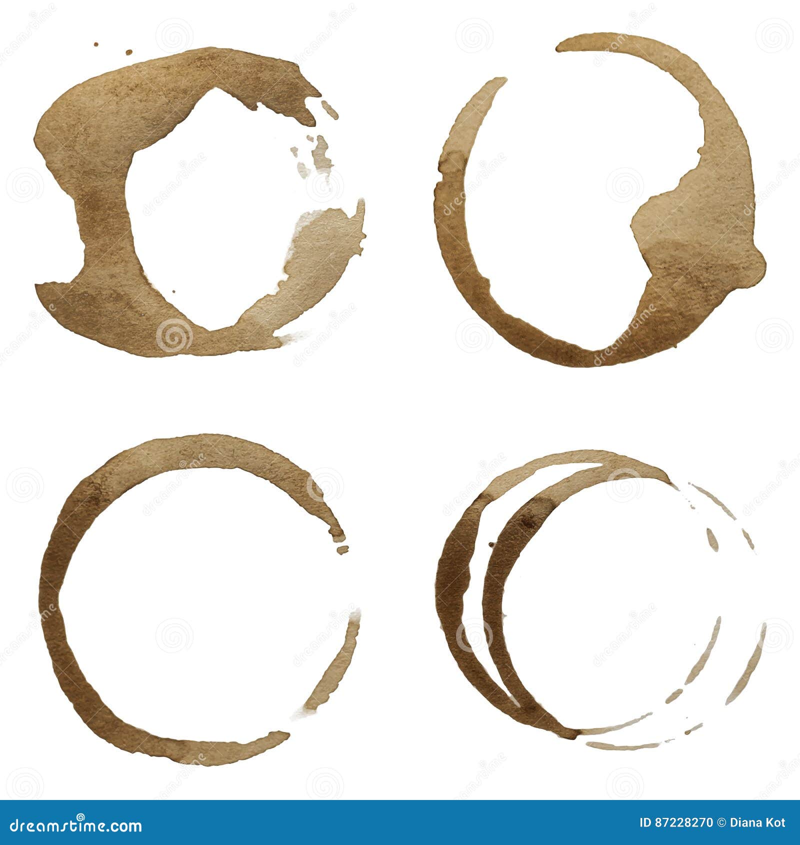 Coffee Stain Rings Vector stock illustration. Illustration of circle ...