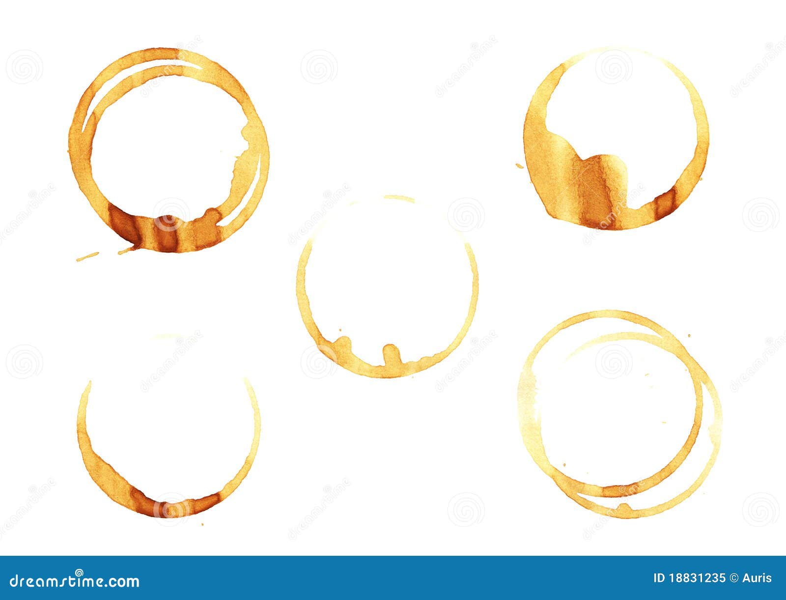 Coffee Stains. Vector Illustration On White Background. Traces Coffee ...